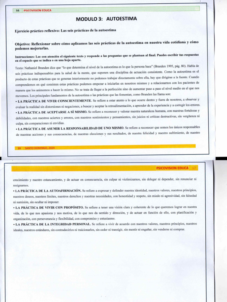 Tarea de Autoestima | PDF