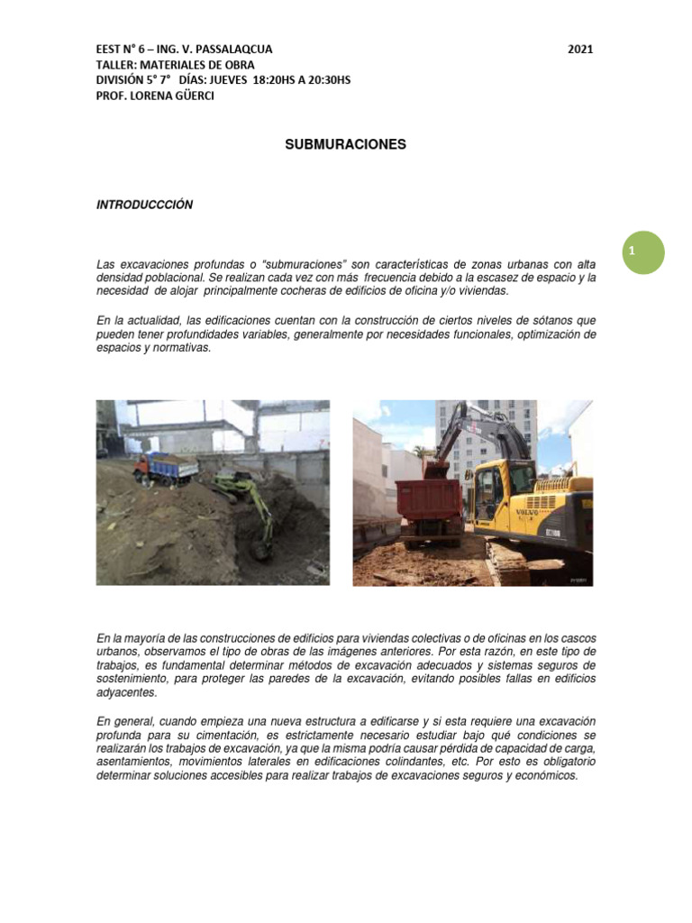Técnicas de Submuración en Construcción | PDF | Fundación (Ingeniería ...