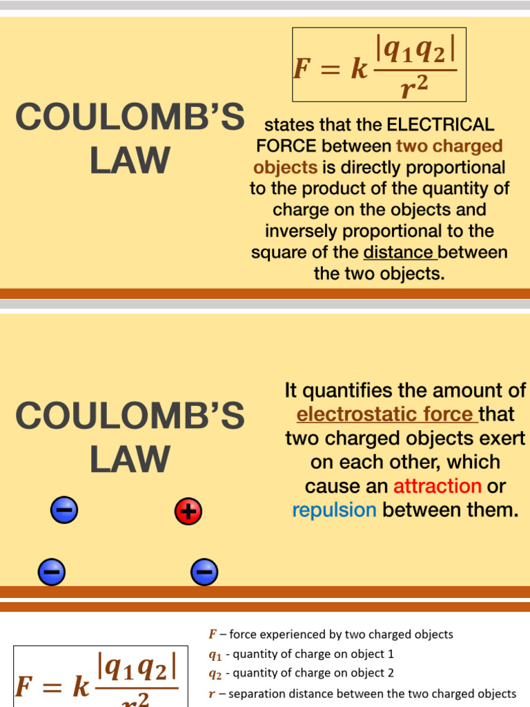 Coulombs Law | PDF | Quantity | Physics