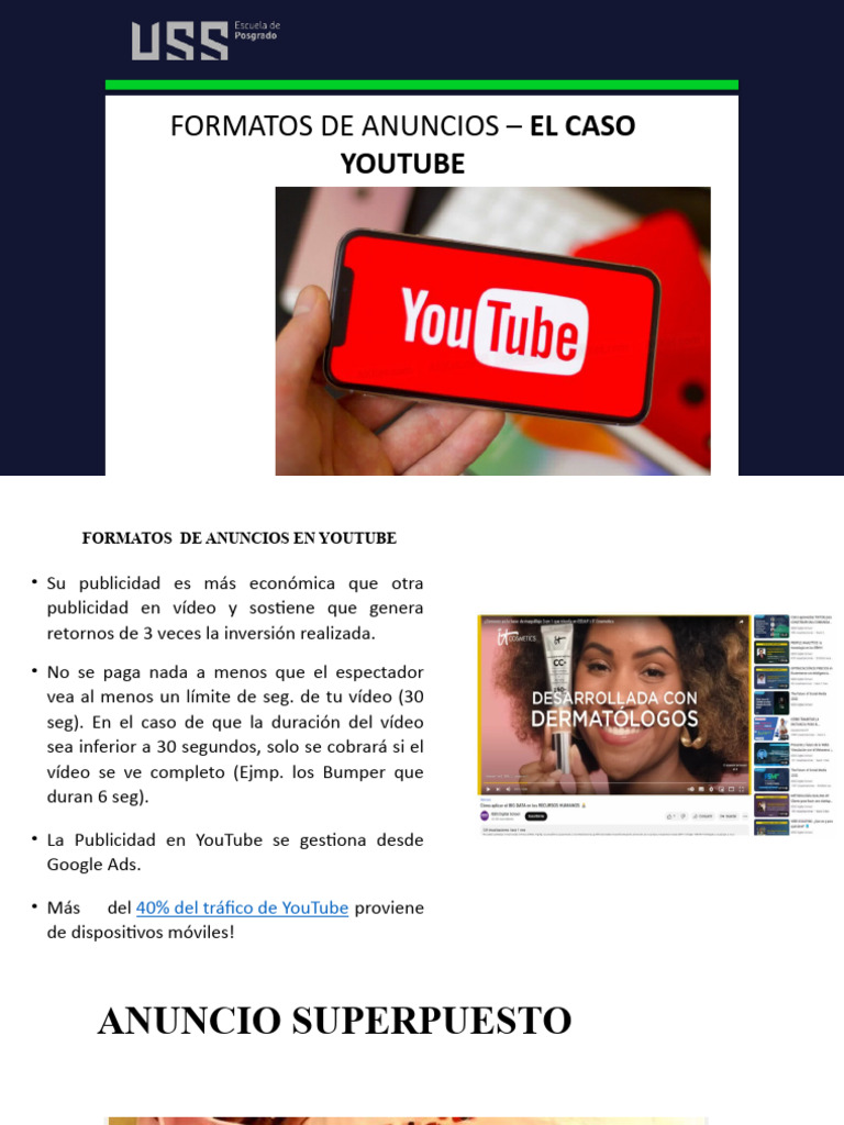 Formatos de Anuncios en Redes Caso Youtube 2 | PDF | Youtube | Informática