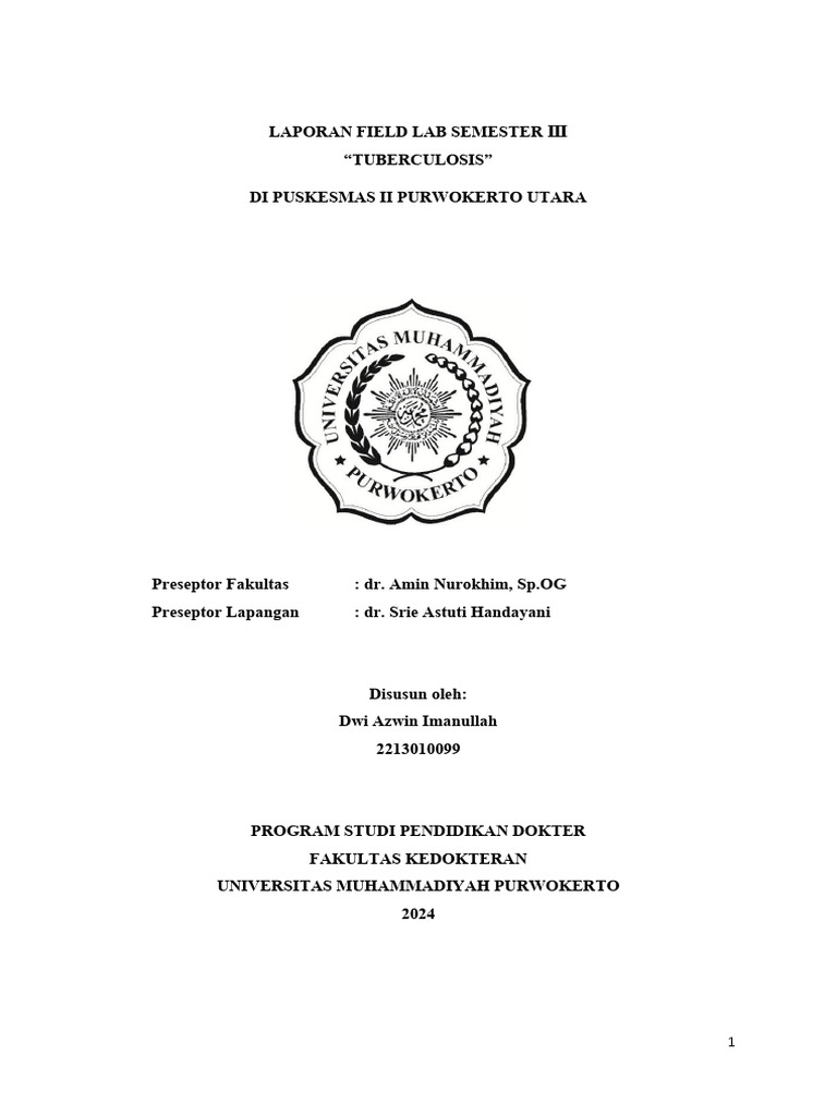 Laporan Field Lab Semester 5 TB Azwin | PDF | Pengembangan Diri | Kesehatan Holistik