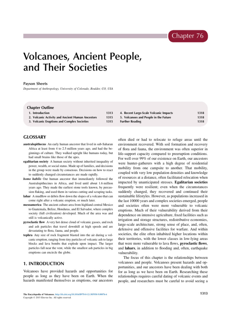 Sheets2015 Chapter 76 - Volcanoes, Ancient People, and Their Societies ...