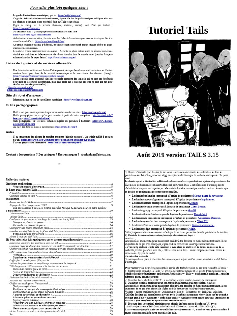 Installer Tails sur clé USB | PDF | Linux | Système d'exploitation