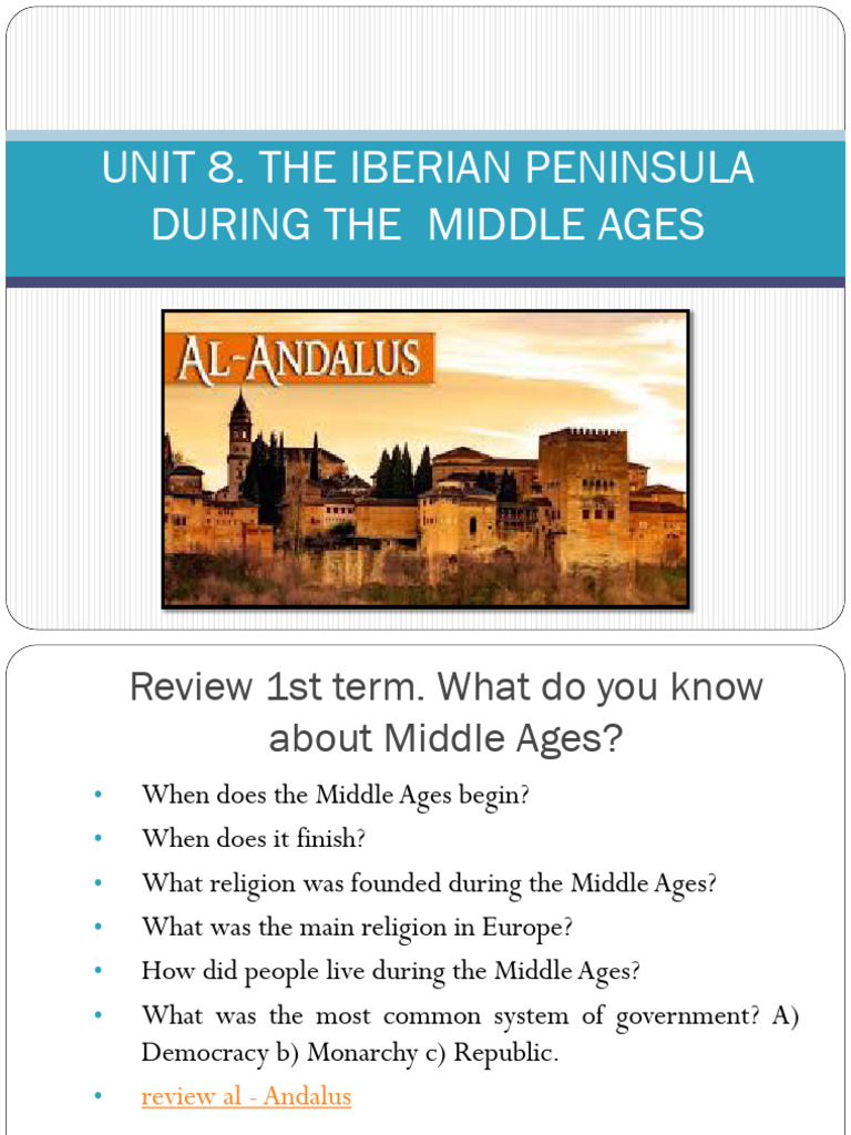 Unit 8. The Iberian Peninsula During The Middle Ages | Download Free ...