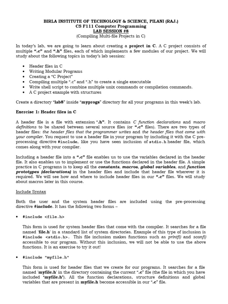Lab Sheet 8 | PDF | Library (Computing) | Programming