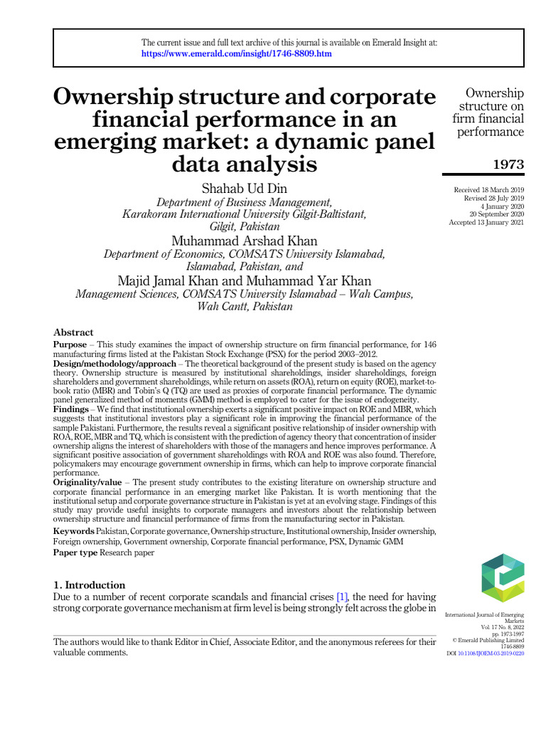 Din DKK 2021 Ownership Structure | PDF | Corporate Governance | Stocks