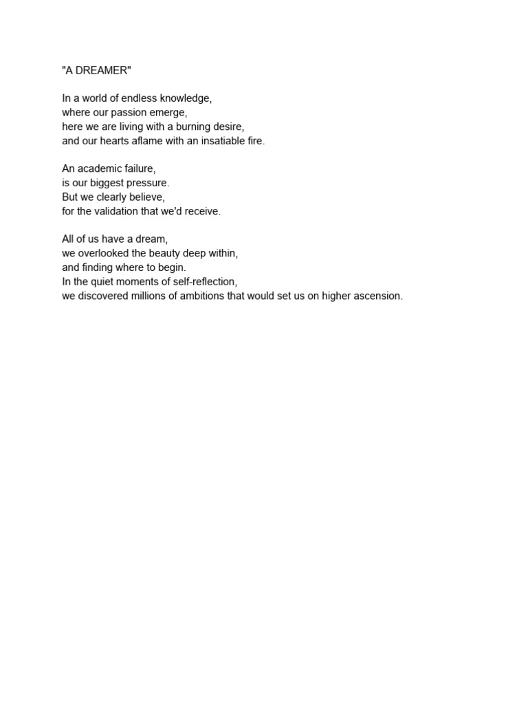 "Pursuing Dreams Amidst Challenges" | PDF | Self-Improvement