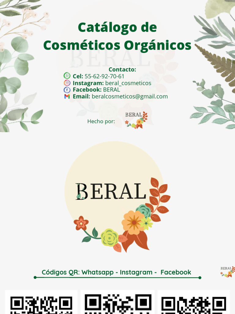 Catálogo de Jabones Orgánicos BERAL | PDF | Piel | Pelo