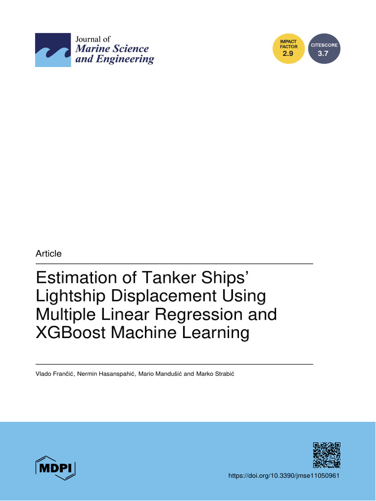 Jmse 11 00961 With Cover | PDF | Oil Tanker | Ships