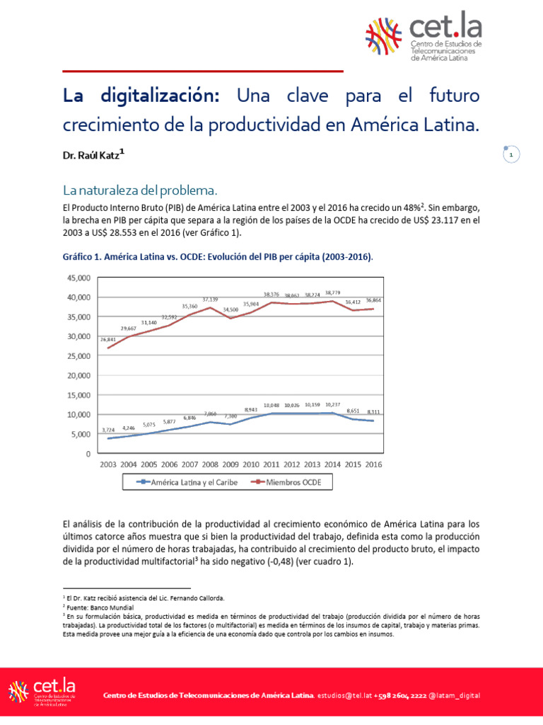 Una Clave para El Futuro Crecimiento de La Productividad en America ...