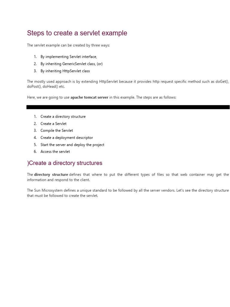 Servlet Creation Steps1 Pdf Computing Software