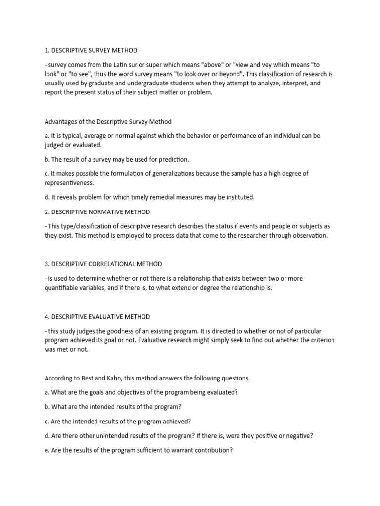 Descriptive Methods 1 - 6 | PDF | Sampling (Statistics) | Psychological Concepts