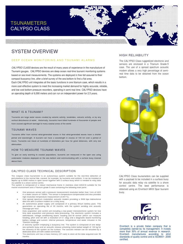 Envirtech "Calypso Class" Tsunameter | Tsunami | Applied And ...