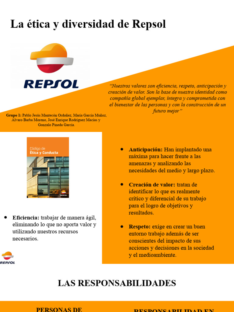 La Ética y Diversidad de Repsol | PDF | Sustentabilidad