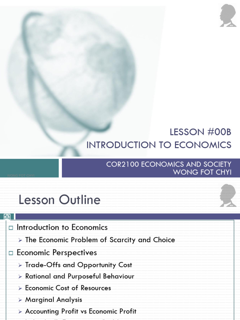 Lesson 00B Introduction To Economics | PDF | Economics | Opportunity Cost