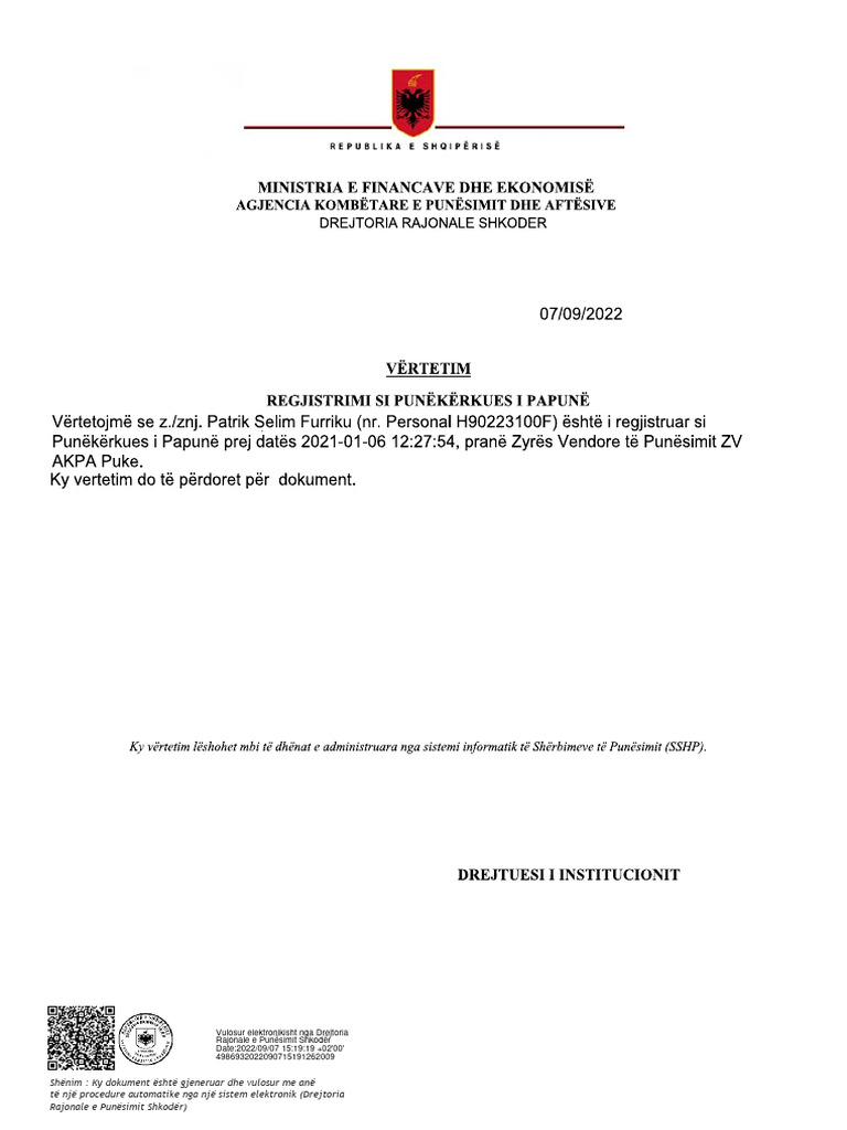 Vertetim Punekerkues Papune | PDF