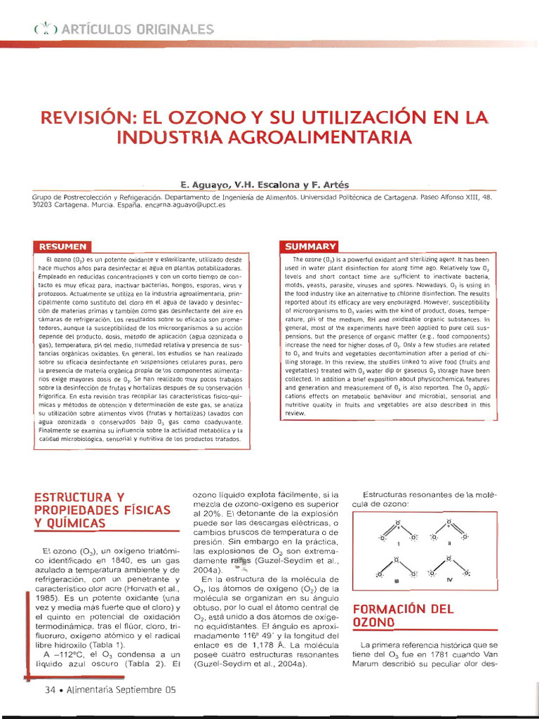 Ozono y Frutas | PDF