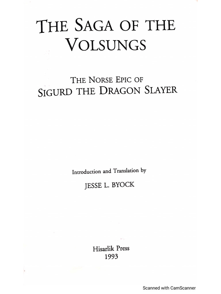 Byock Jesse - Vulsunga Saga Intro | PDF