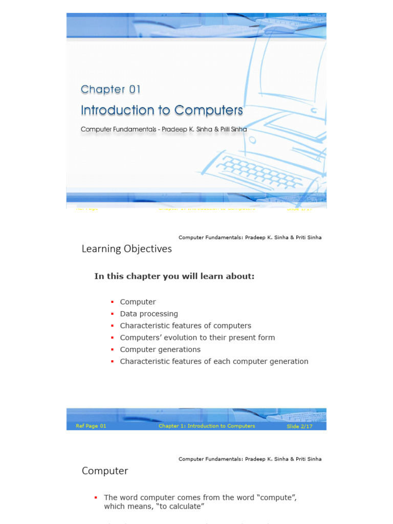 Unit 01 Introduction To Computers | PDF | Integrated Circuit | Personal Computers