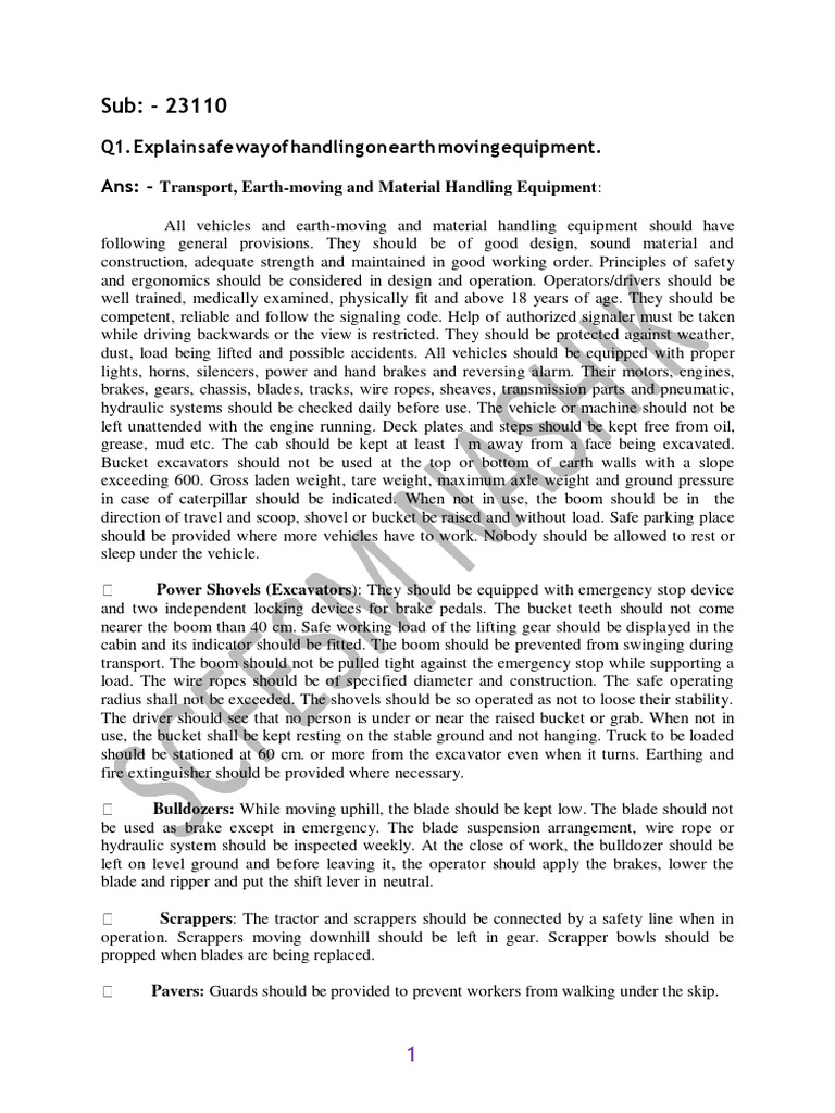 Ans Sheet Construction Safety 23110 Pdf Welding Construction