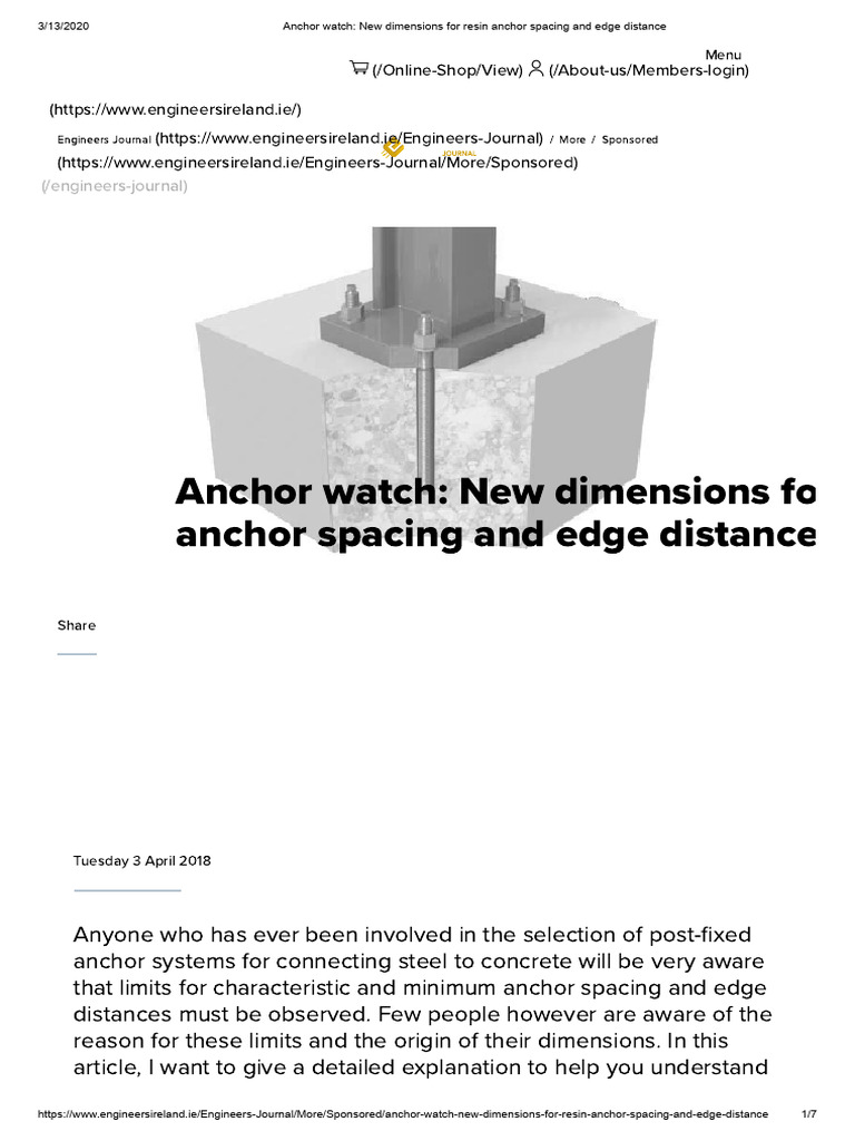 4.anchor Watch - New Dimensions For Resin Anchor Spacing and Edge ...