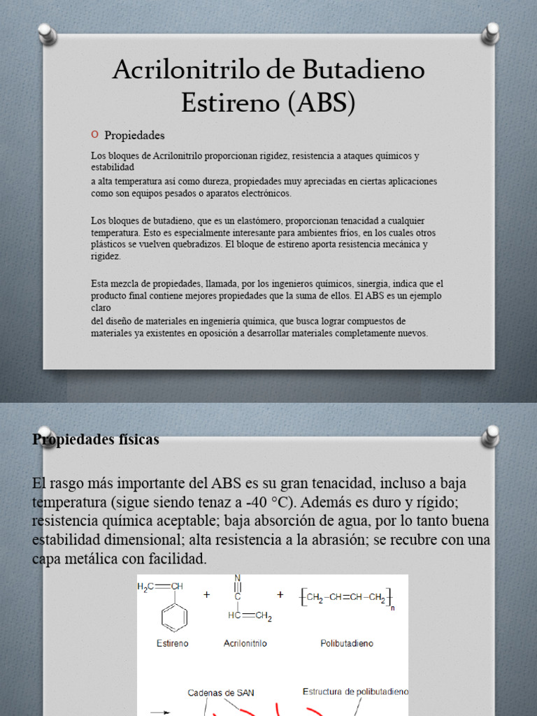 Acrilonitrilo de Butadieno Estireno (ABS) Expo | PDF | Ciencias fisicas ...