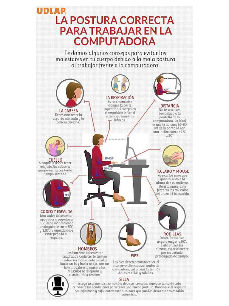 Postura Correcta de Oficina | PDF