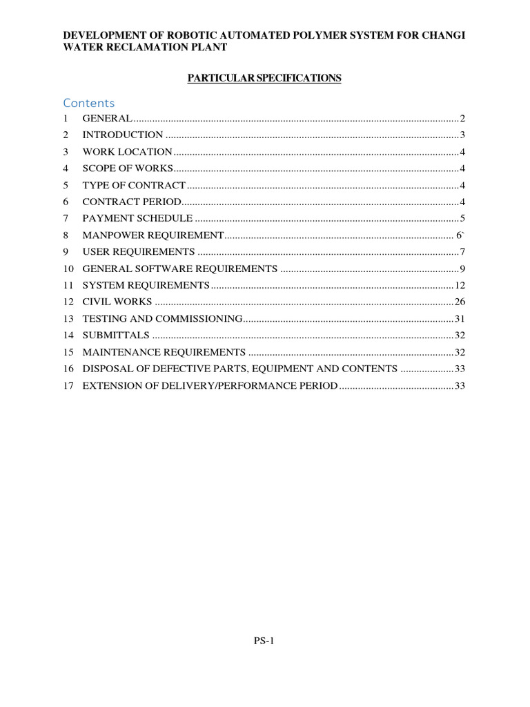 21 - TC (GNS) - Particular Specifications | PDF | Automation | Engineer