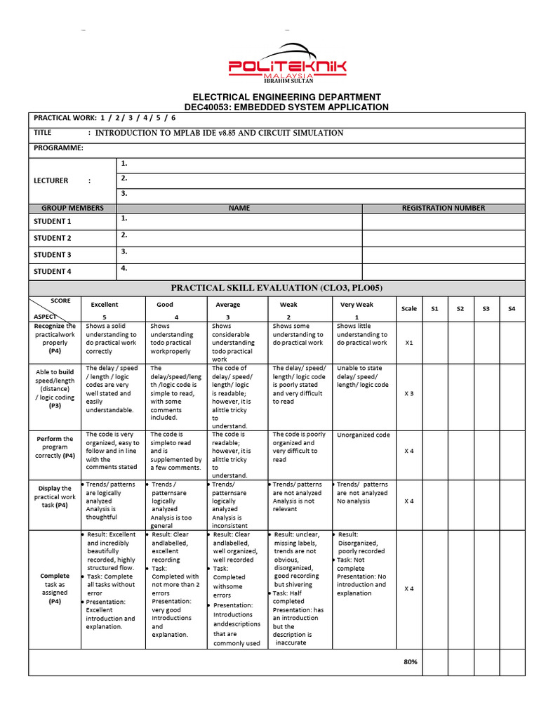 Practical Work 1 | PDF | Microcontroller | Computer Architecture