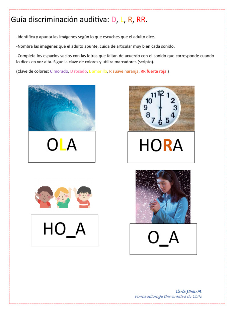 Guía Discriminación Auditiva D L R RR | PDF