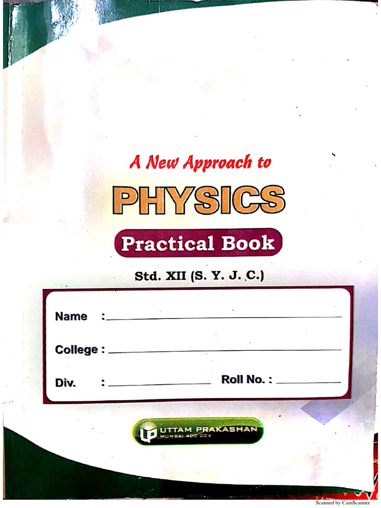 Physics Practical Book (12th State) | PDF