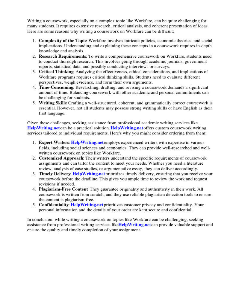 Workfare Course | PDF | Critical Thinking | Thought