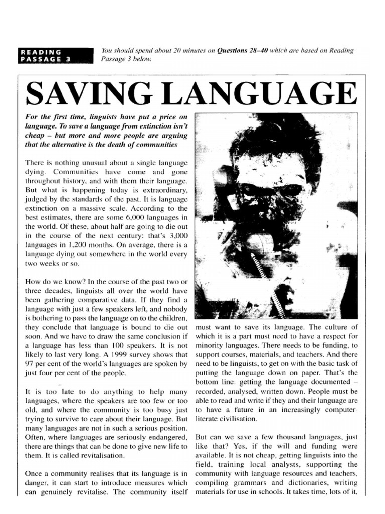 Saving Language | PDF