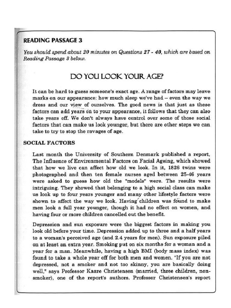Do You Look Your Age | PDF