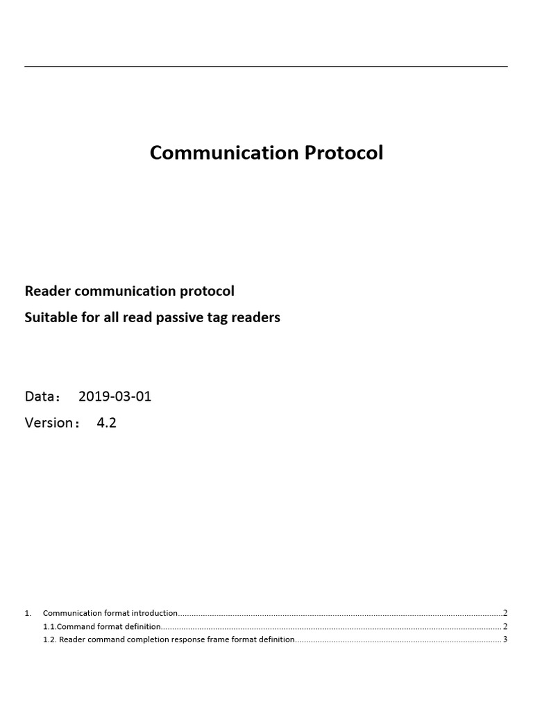 Communication Protoco - V4.2 EN | PDF | Parameter (Computer Programming) | Network Packet