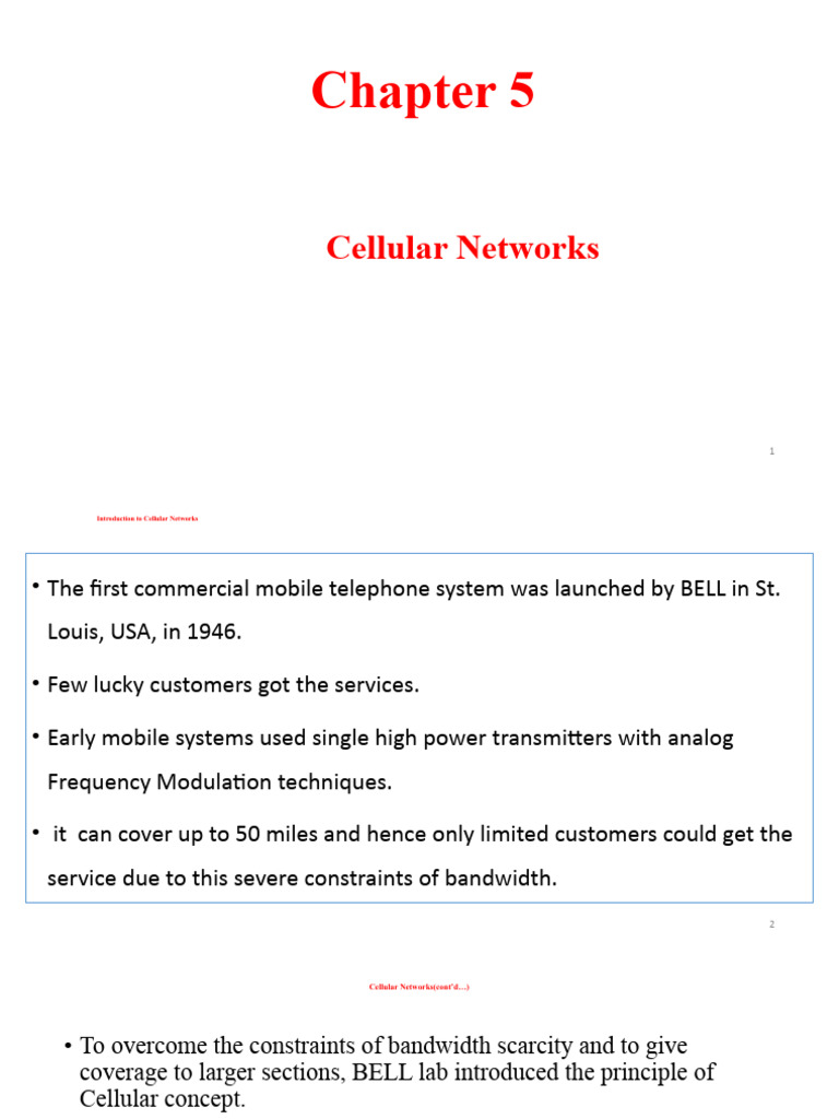 Chapter 5-Cellular Networks | PDF | 4 G | High Speed Packet Access