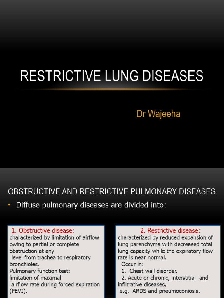 RESTRICTIVE LUNG DISEASES (Autosaved) | PDF | Lung | Pneumonia