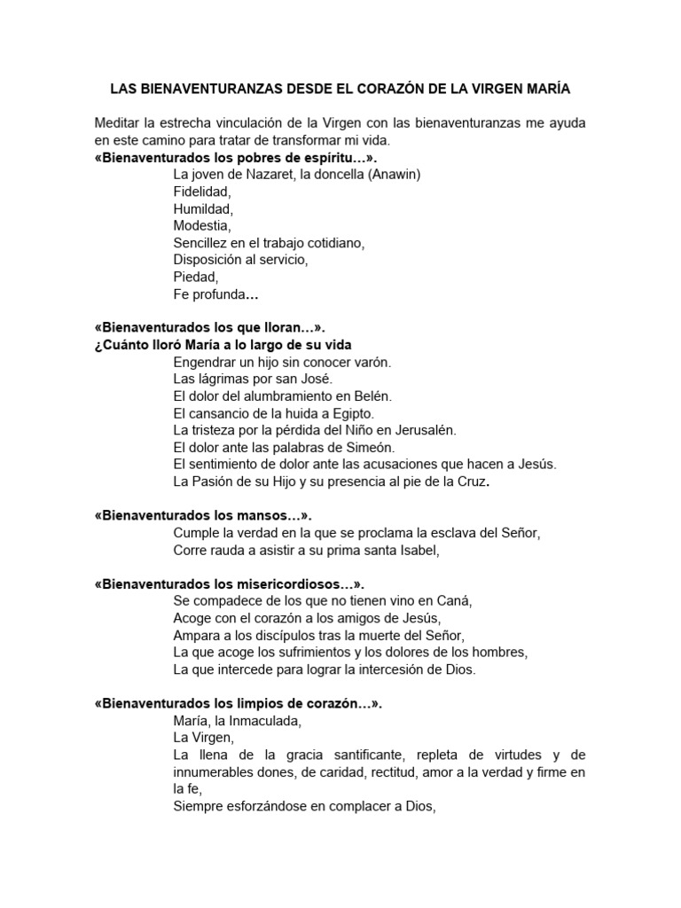Virtudes de María y Humildad | PDF | María, madre de Jesús