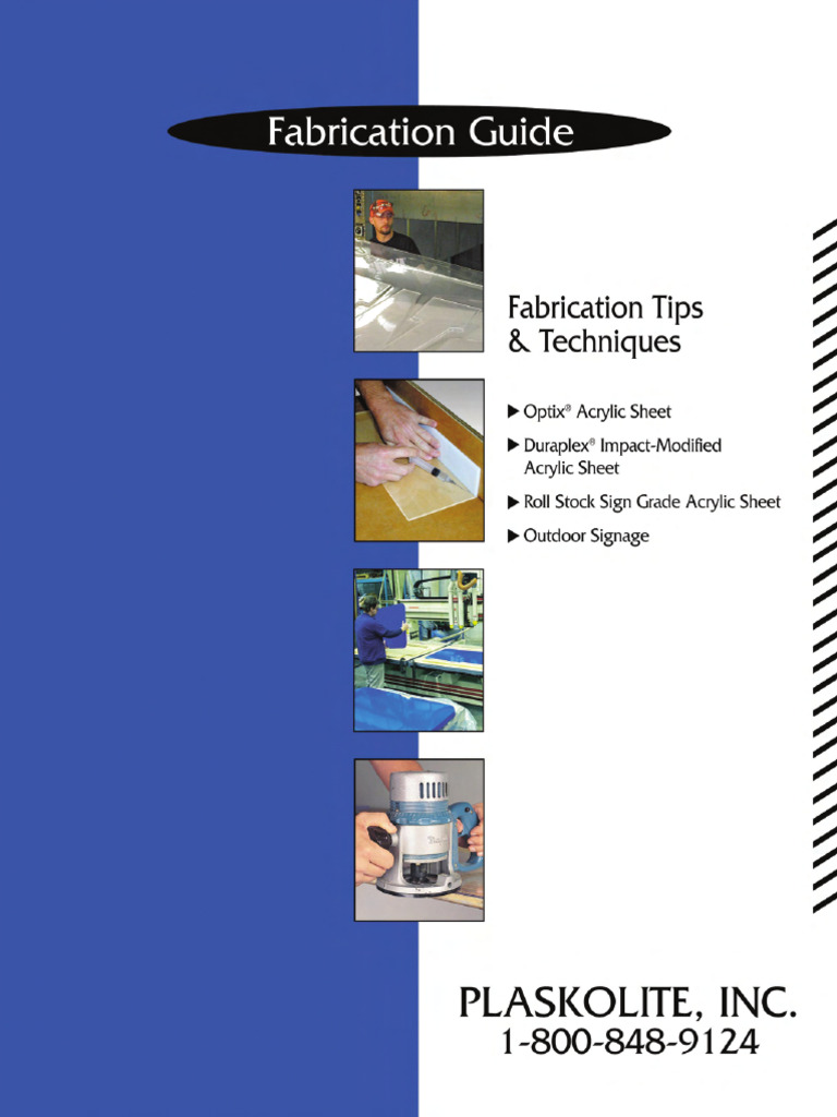 OPTIX Acrylic Fabrication Guide | Download Free PDF | Poly(Methyl ...