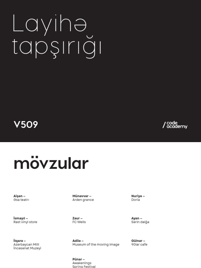 Layihe Teqdimati | PDF