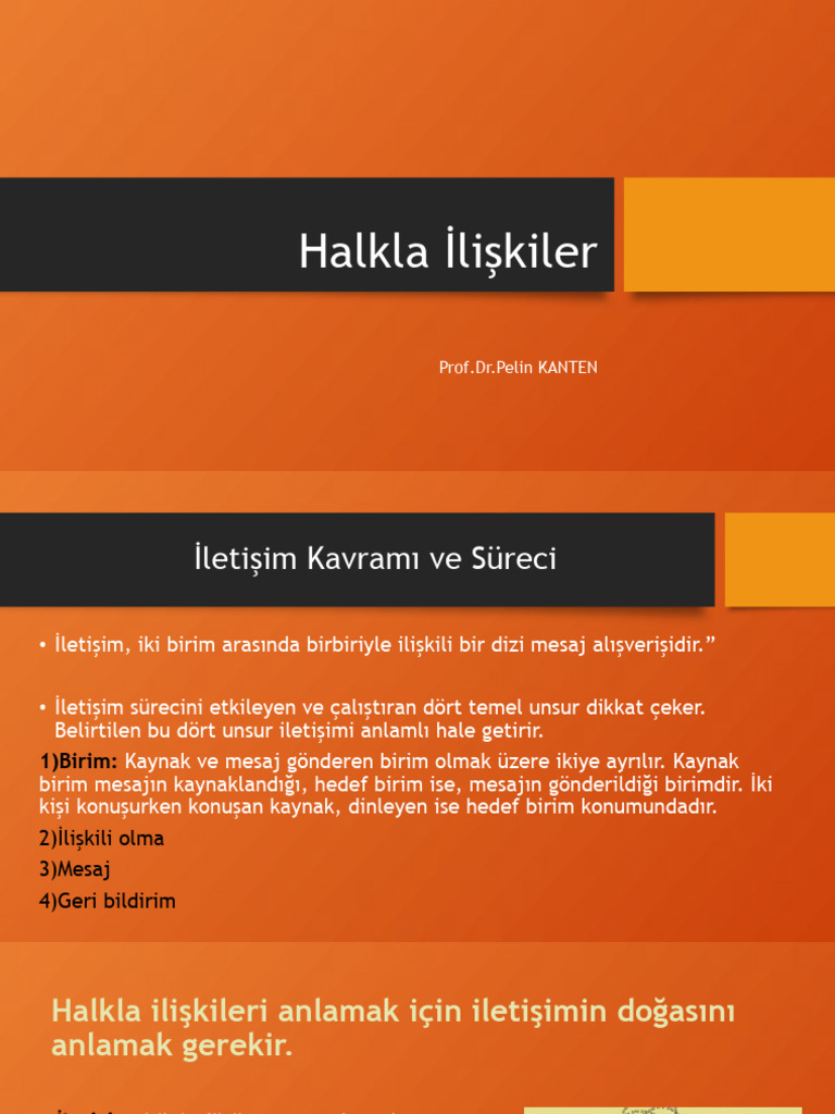 Halkla Ilişkiler 1.hafta | PDF
