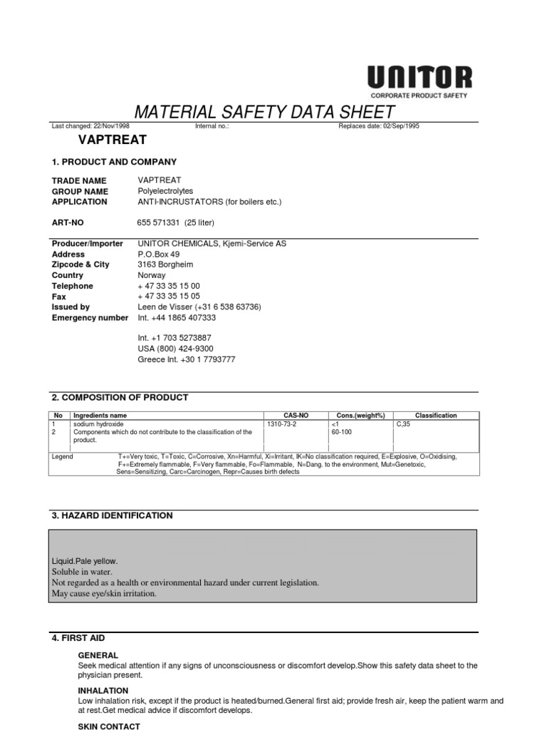 VAPTREAT | PDF | Personal Protective Equipment | Water