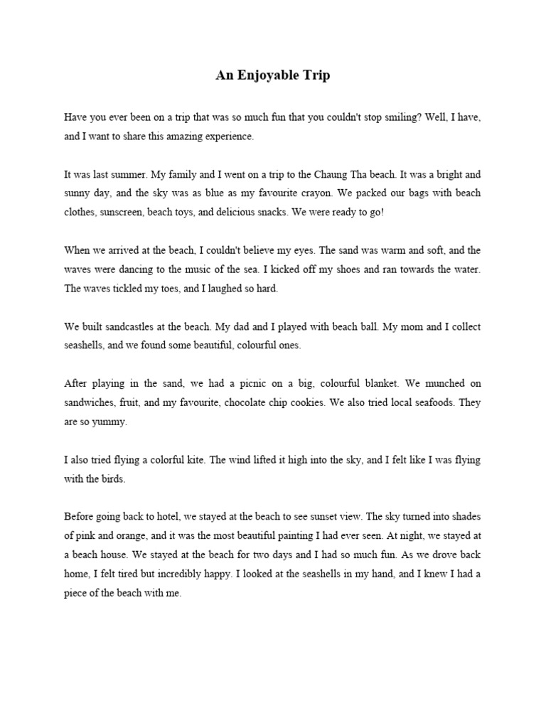 An Enjoyable Trip | PDF