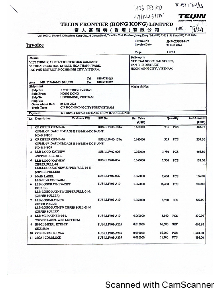 151 Inv 23001462 | PDF