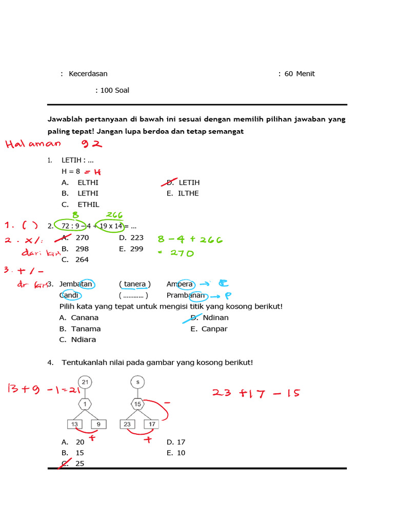 TNI POL TIU LATIHAN 100 Soal Part 2 | PDF