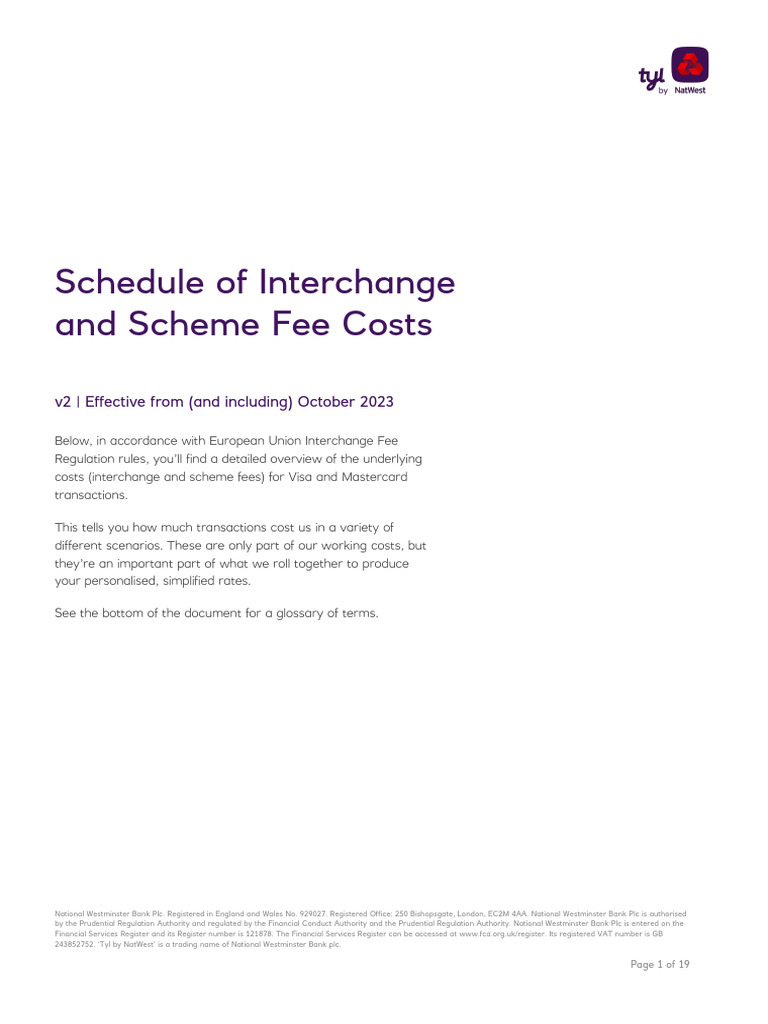Interchange and Scheme Fee Overview | PDF | Debit Card | Credit Card