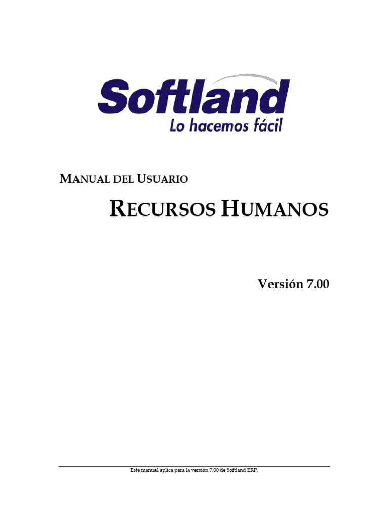 Manual Sofland | PDF | Gestión de recursos humanos | Business