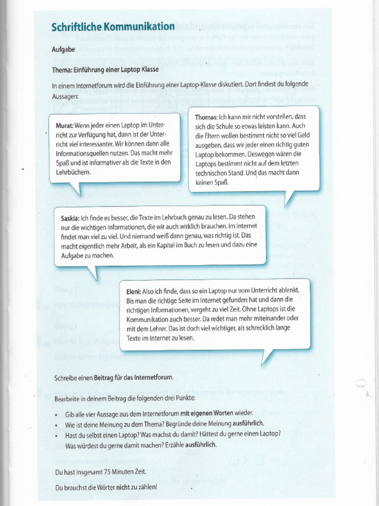 DSD I Schriftliche Kommunikation: Abschlusstraining | PDF