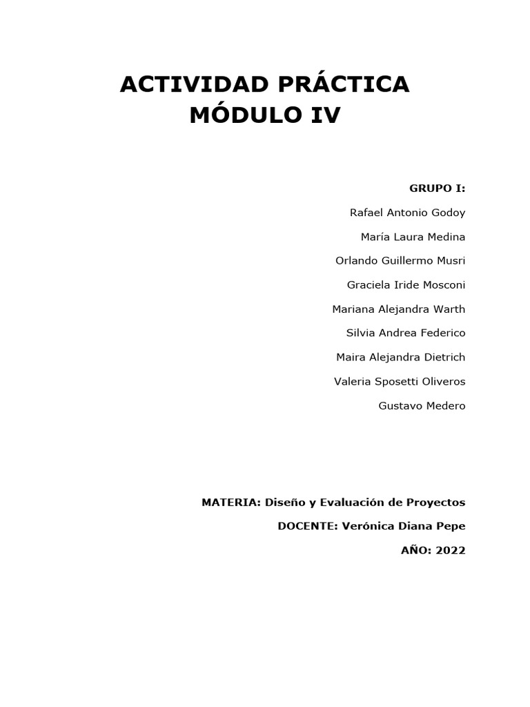 Actividad Modulo IV | PDF
