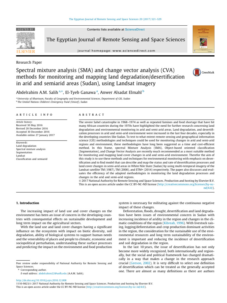 Spectral Mixture Analysis (SMS) | PDF | Desert | Remote Sensing